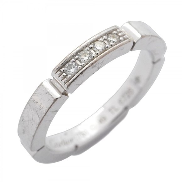 Cartier | Jewelry | Cartier 8k Silver Diamond Ring 49 | Poshmark
